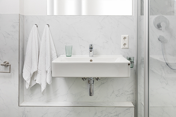 MAUSA : Laminado Ceramin Tiles 57604 Carrara Vained white miniperal